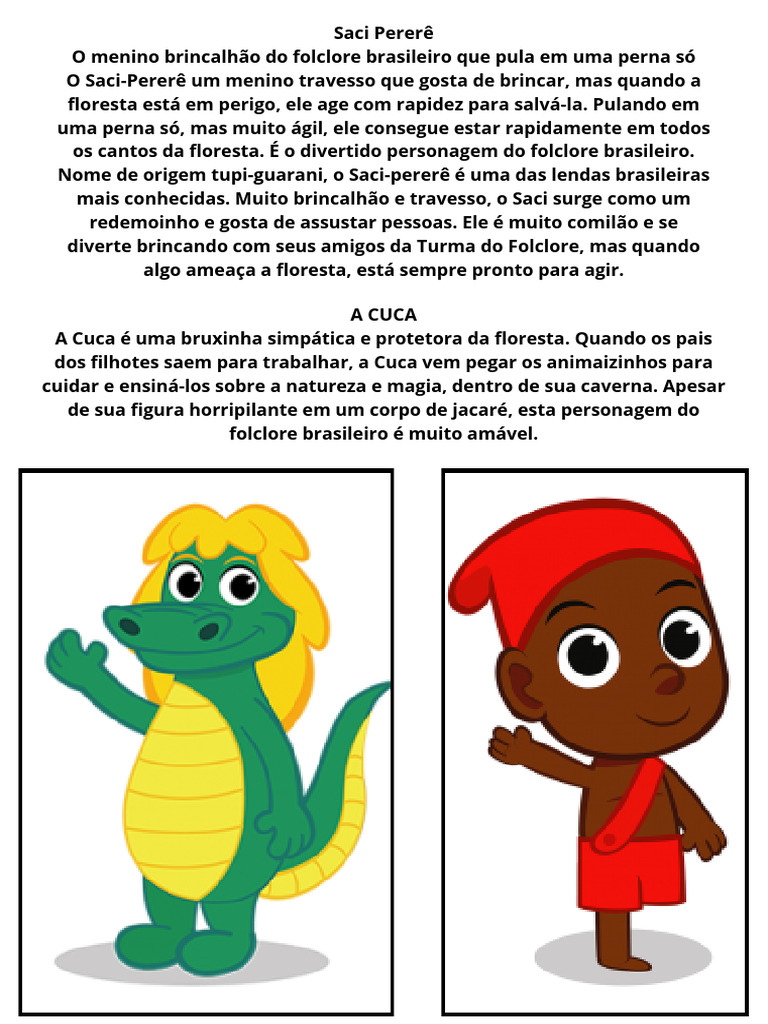 Lendas: Saci e Cuca | PDF