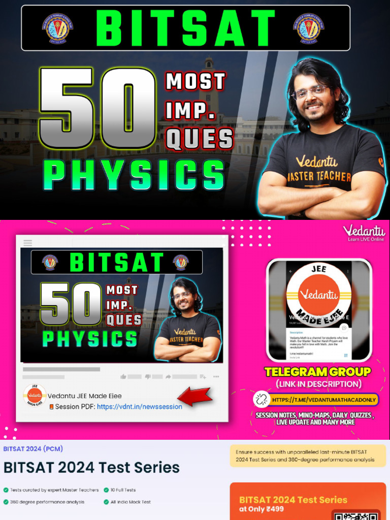 Physics Bitsat Questions | PDF | Electron | Spectral Line