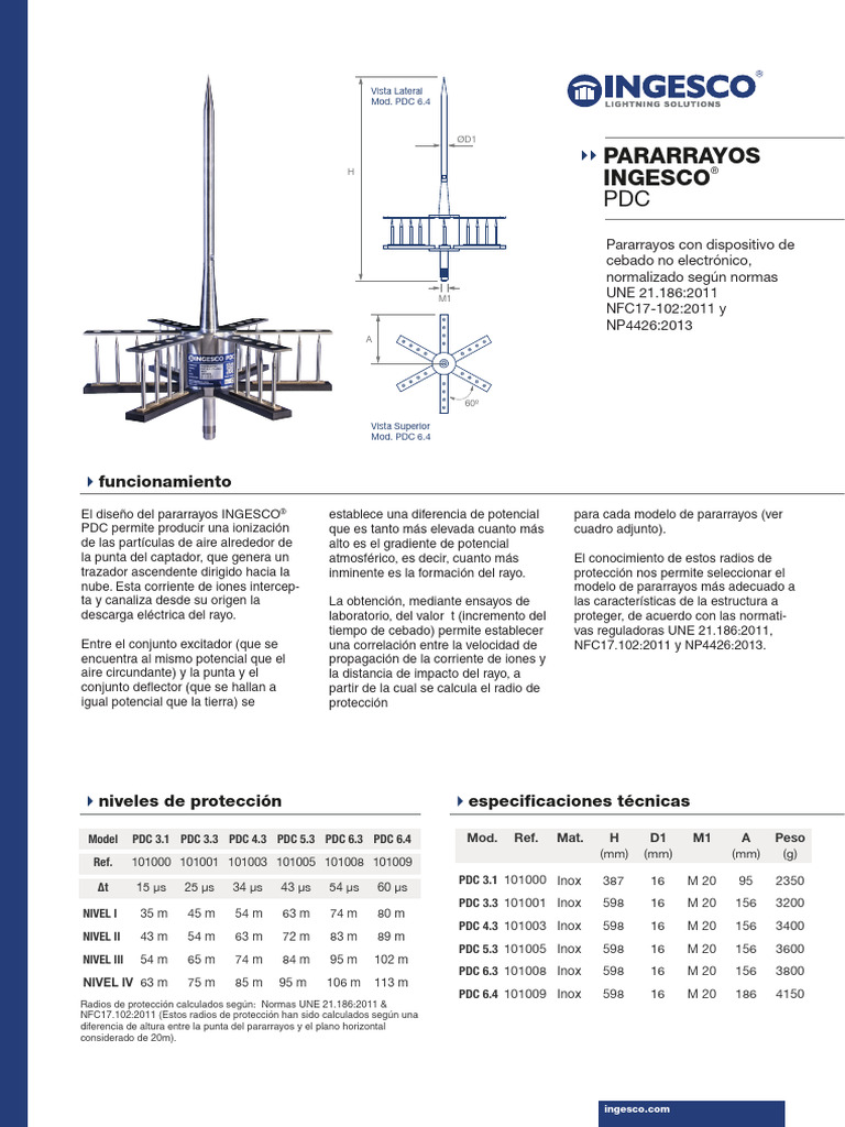 Pararrayos - PDC - Es - Une | PDF | Relámpago | Electricidad Atmosférica