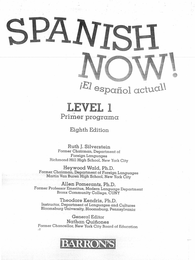 Spanish Now 1 | PDF