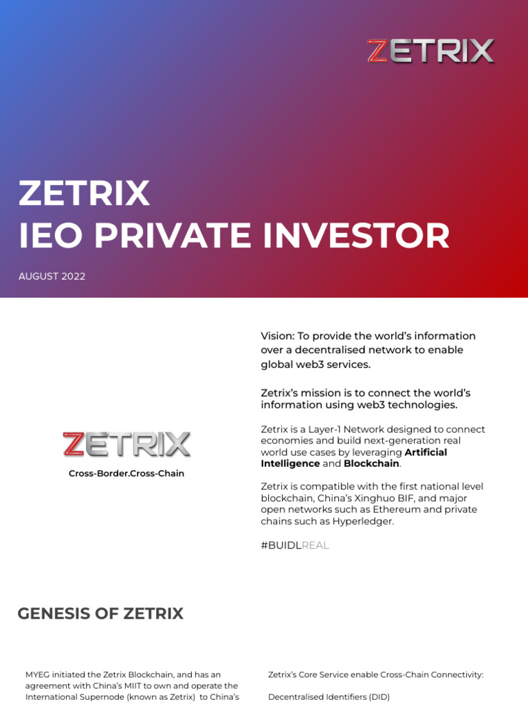 Zetrix: Decentralized Web3 Blockchain Solutions | PDF | Service ...