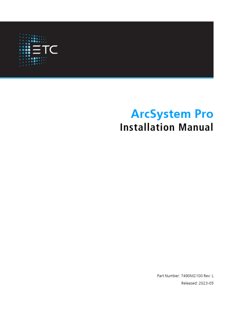 ArcSystem Pro InstallationManual Revl | PDF | Electrical Connector ...