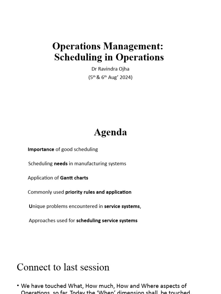 Session 7&8 Scheduling | PDF | Scheduling (Production Processes ... Session 7&8 Scheduling | PDF | Scheduling (Production Processes ...
