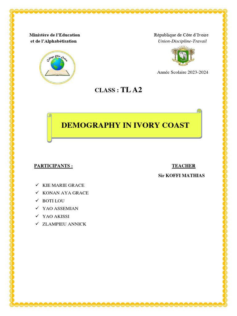 Expose en Anglais A Rendre Ce Jour | PDF | Cost Of Living | Ivory Coast