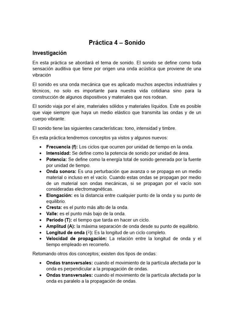 Investigación Práctica 4 Fisica 2 | PDF