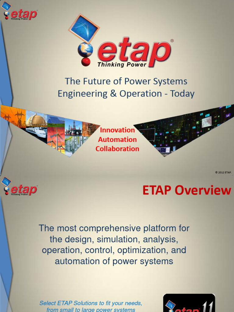 ETAP - OTI Corporate Profile | PDF | Electrical Grid | Electric Power ...