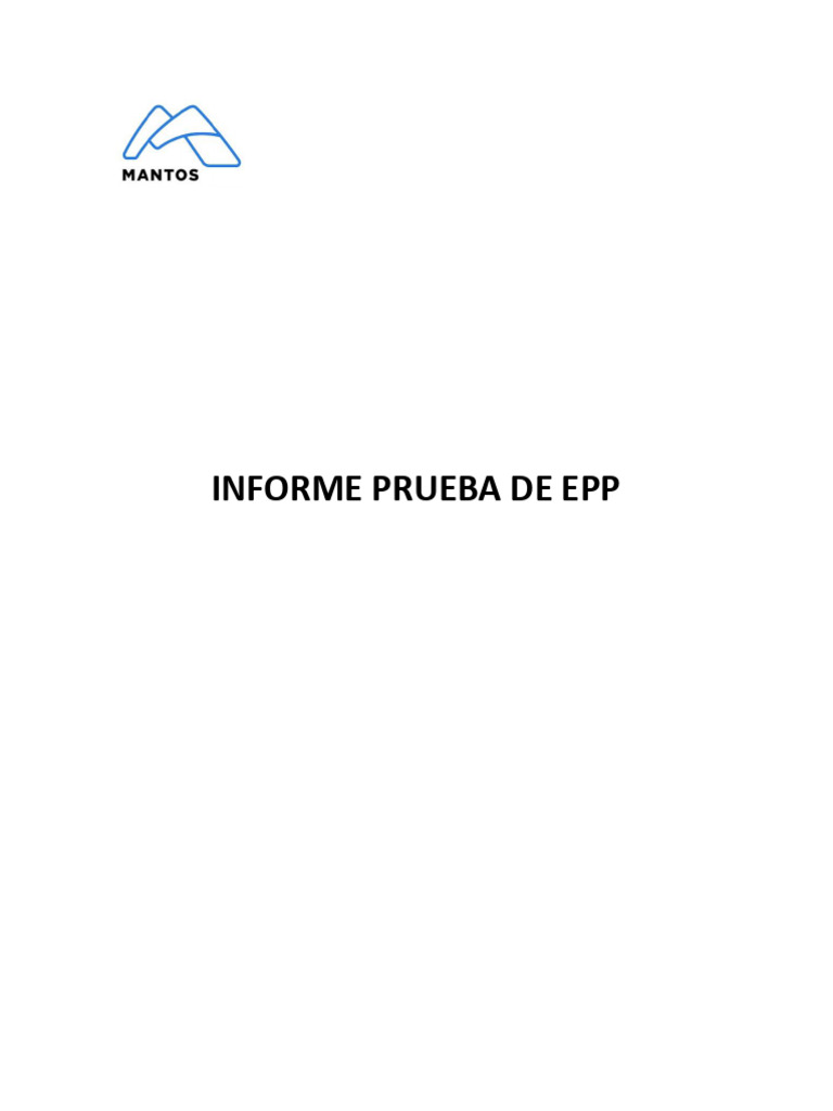 Informe Prueba de Epp | PDF