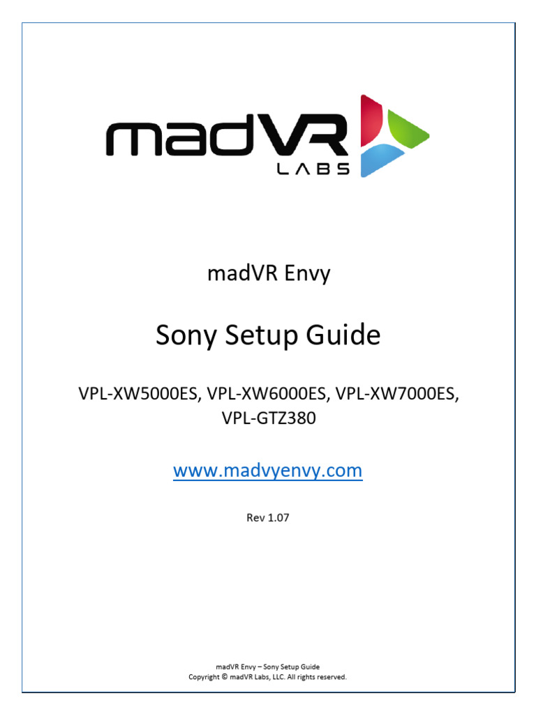 Sony Envy Setup Guide | PDF | Hdmi | Apple Tv