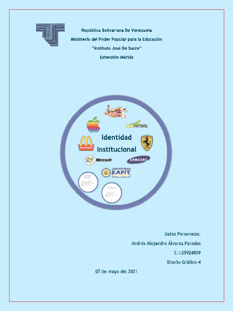 Identidad Institucional 4 Semestre Andrés Alvarez | PDF