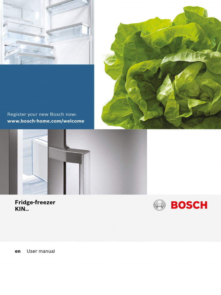 Bosch KIN85AF30G Fridge Freezer User Manual | PDF | Refrigerator | Ac ...
