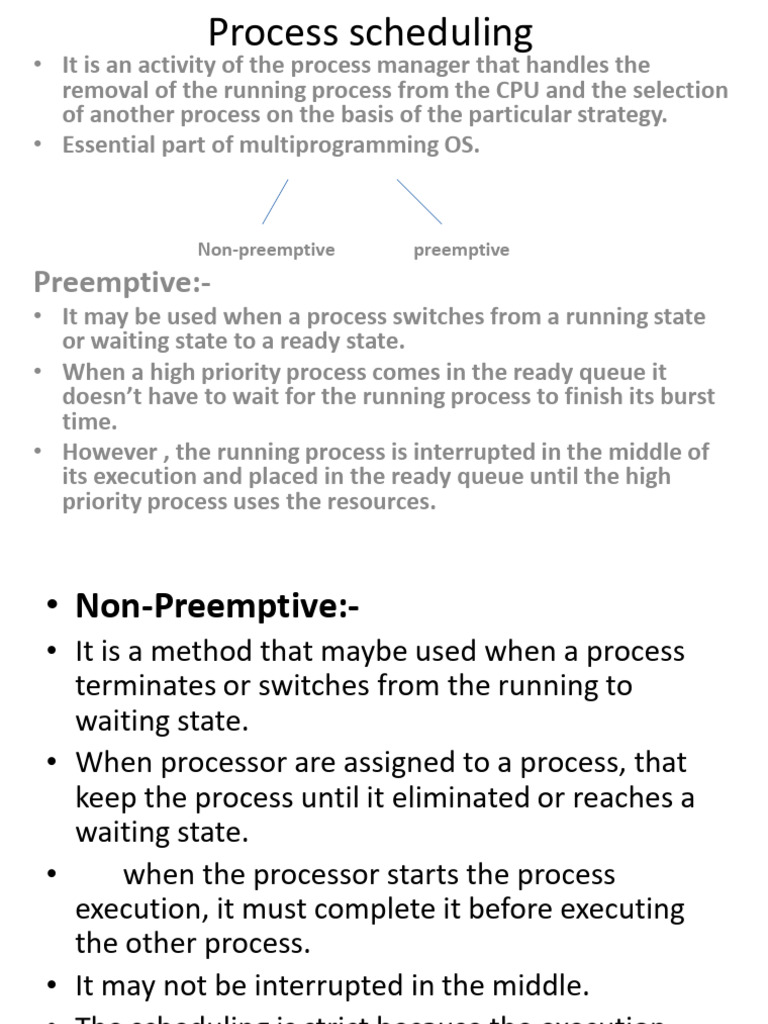 Process Scheduling Introduction Pdf Process Computing Scheduling Computing