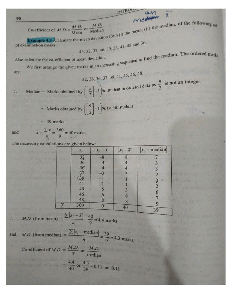 Chapter 4 Variance and SD | PDF