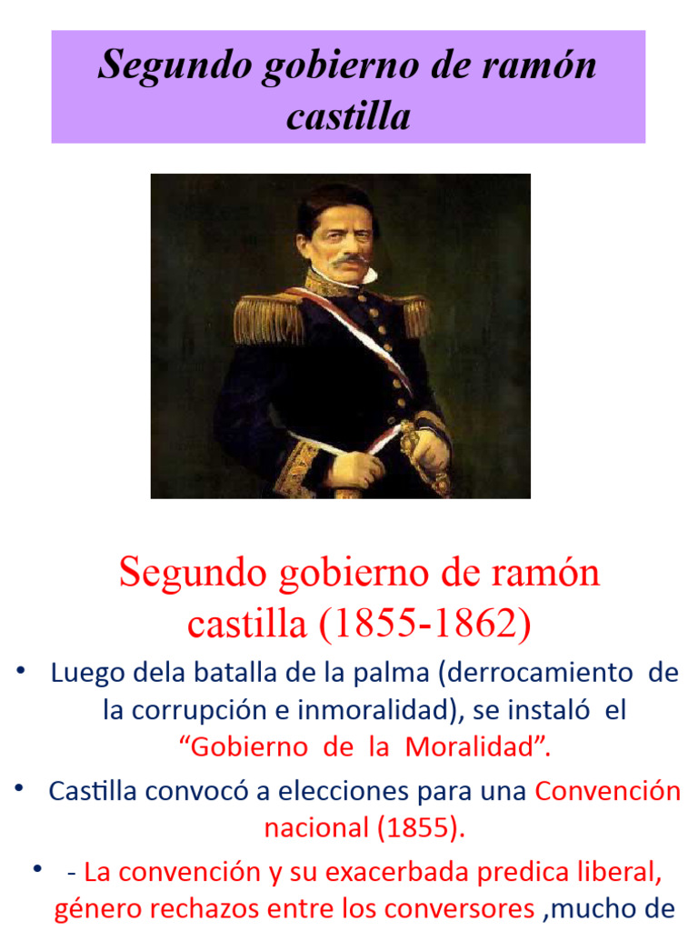 Segundo Gobierno de Ramón Castilla | PDF