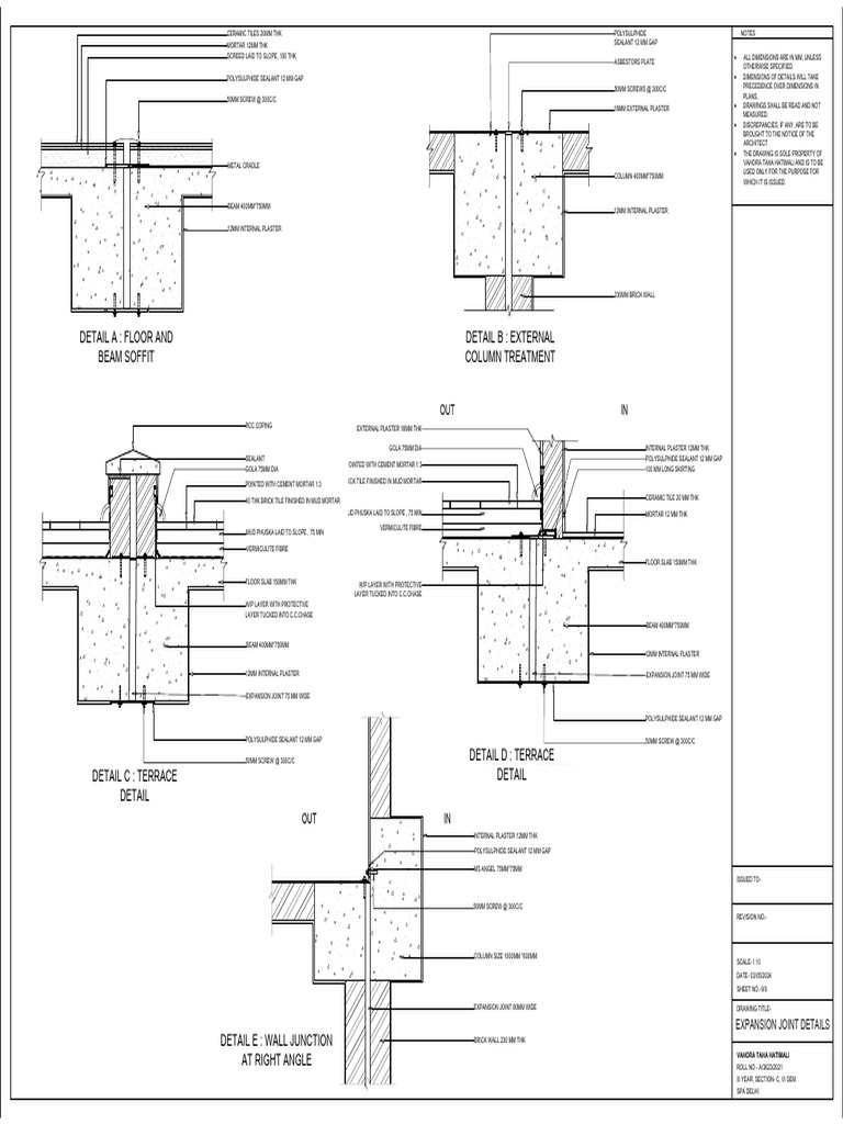 Basement parking-EXPANSION JOINT DETAIL | PDF | Plaster | Building ...