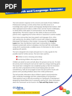 CELF-5 Speech Evaluation Report | PDF | Linguistics | Human Communication