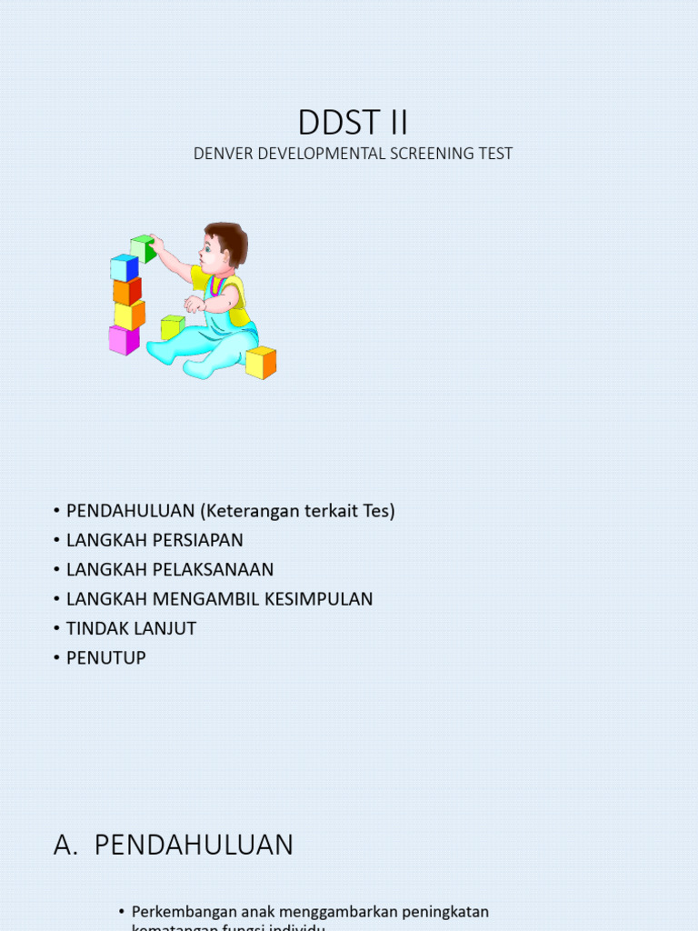 Pertemuan 6 - DENVER DEVELOPMENTAL SCREENING TEST | PDF | Karier ...