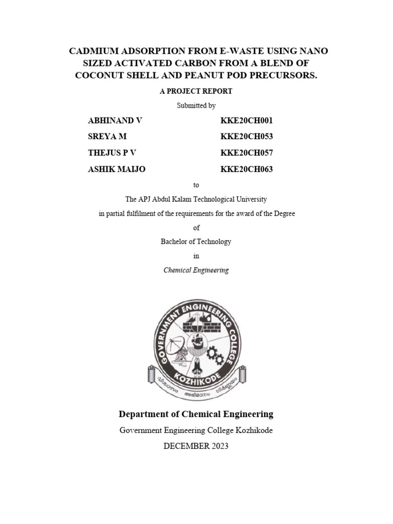 Project Group 1- Final Report | PDF | Adsorption | Applied And Interdisciplinary Physics