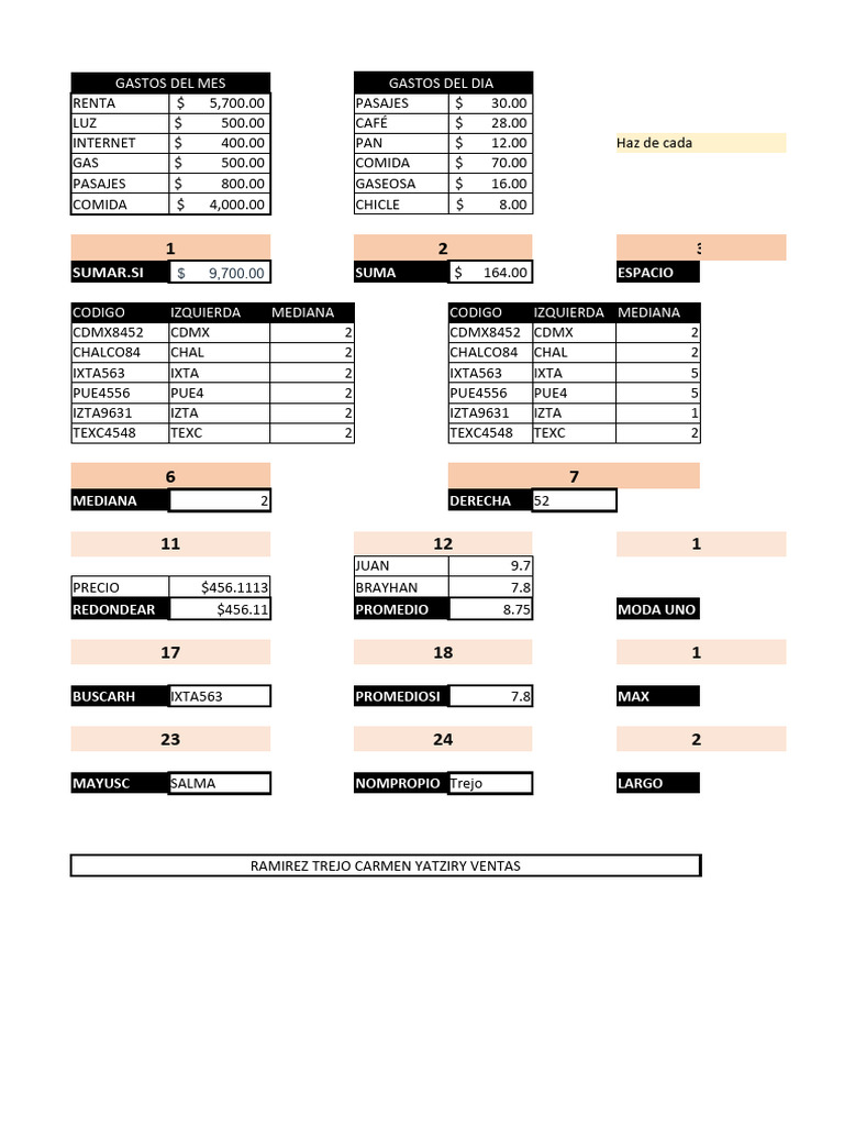 Actividad Clase 1 Formulas | PDF