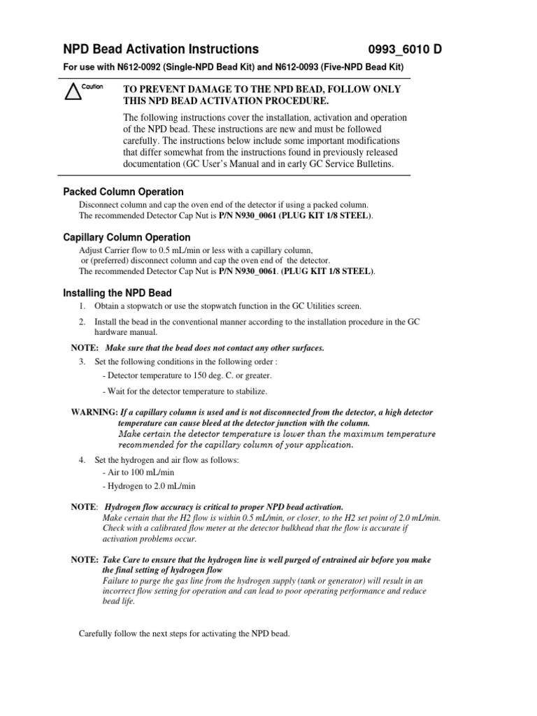 0993 - 6010-Rev D NPD Bead Activation Instructions | PDF | Electricity ...