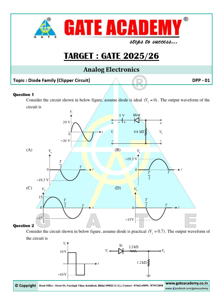 Analog DPP | PDF | Electronic Circuits | Electrical Network