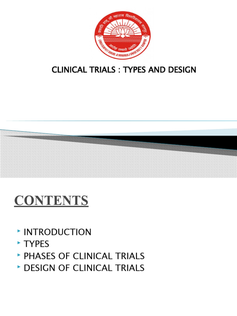 Types and Design of Clinical Trials | PDF | Stratified Sampling ...