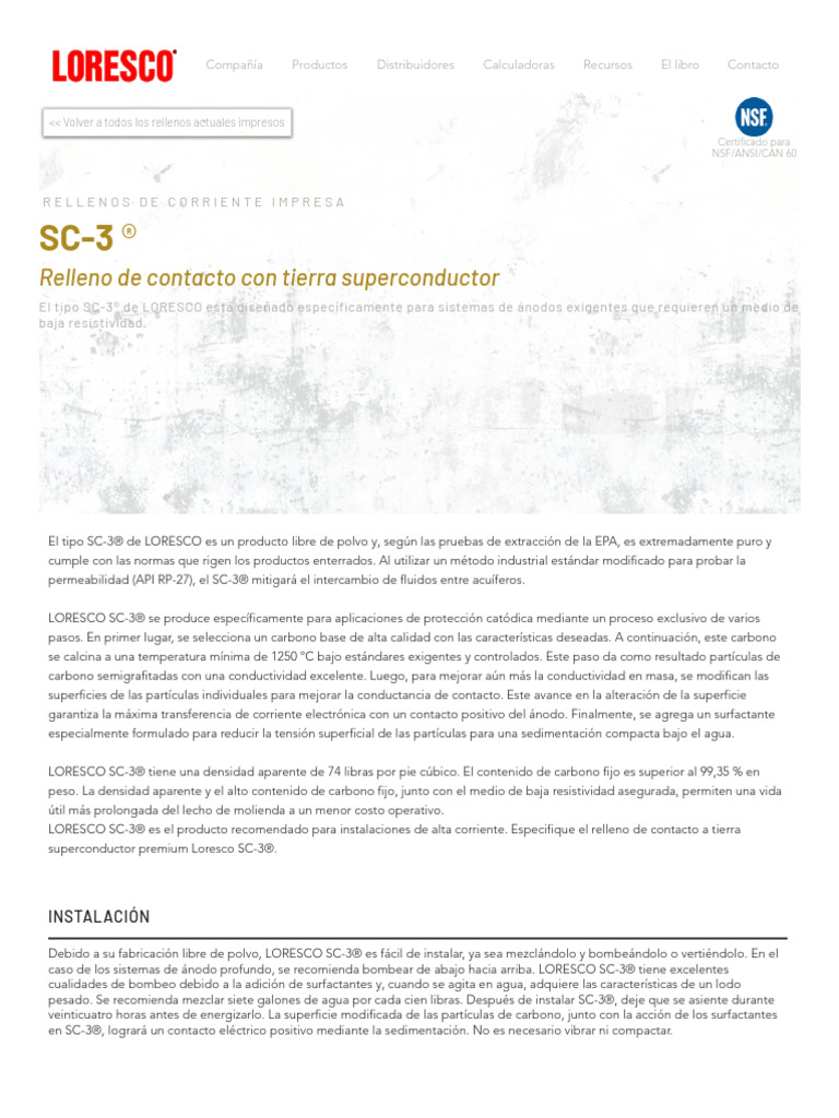 Backfill LORESCO-SC-3 | PDF