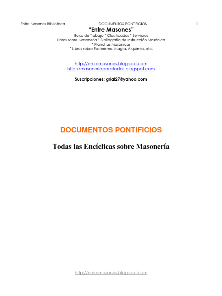 Documentos Pontificios | PDF | Iglesia Católica | Papa
