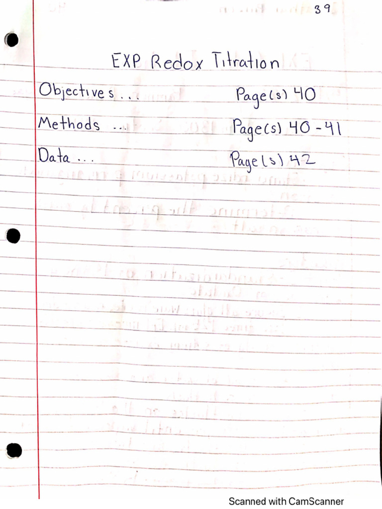 Exp Redox Titration | PDF