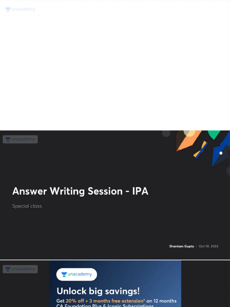 Answer Writing Session - IPA With Anno 1722613245613 | PDF