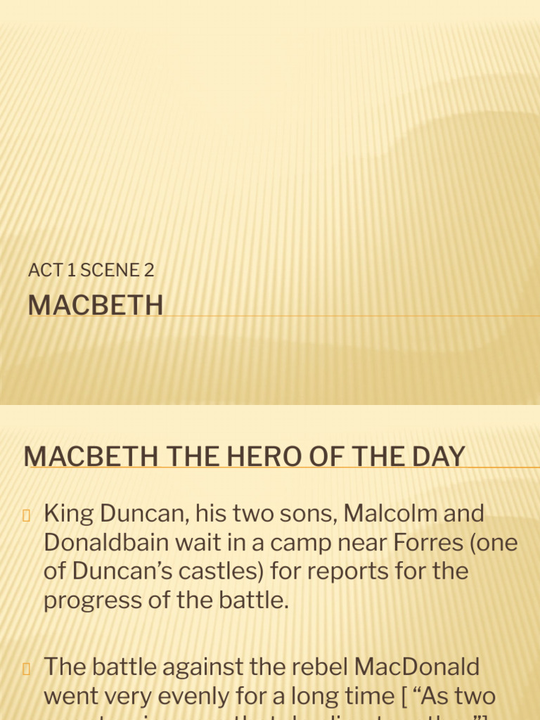 Macbeth Act 1 Scene 2 | PDF | Macbeth