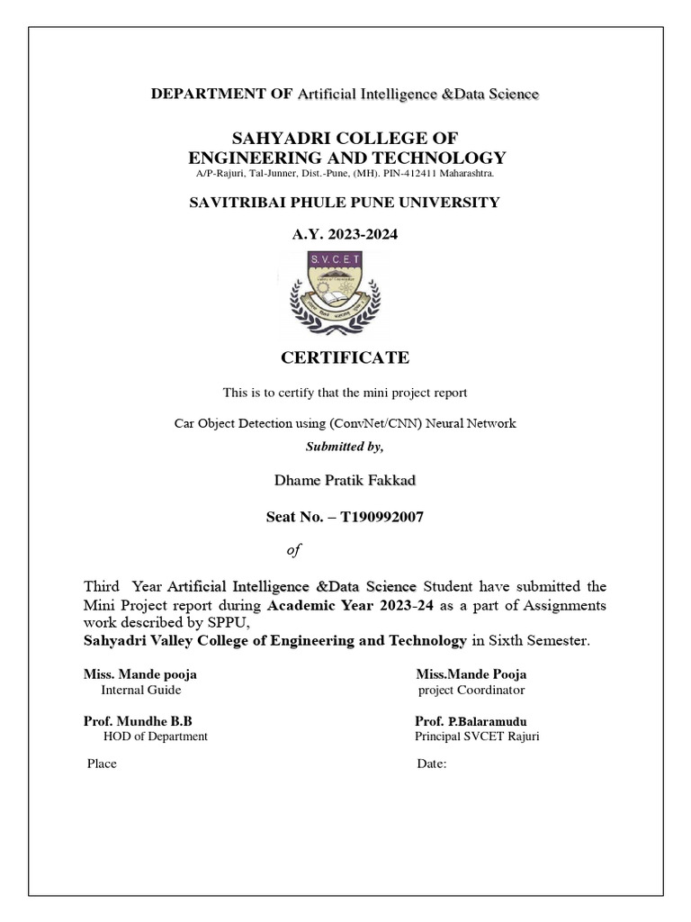 ANN MINI Project | PDF | Cognition | Artificial Intelligence