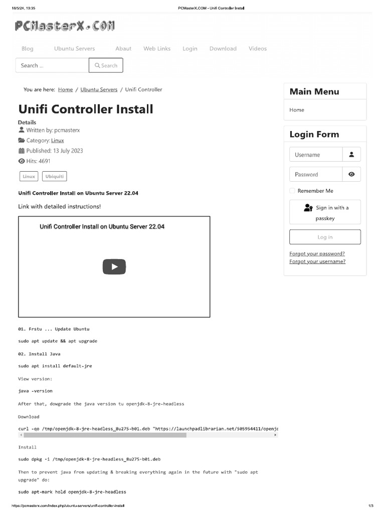 Unifi Controller Install | PDF