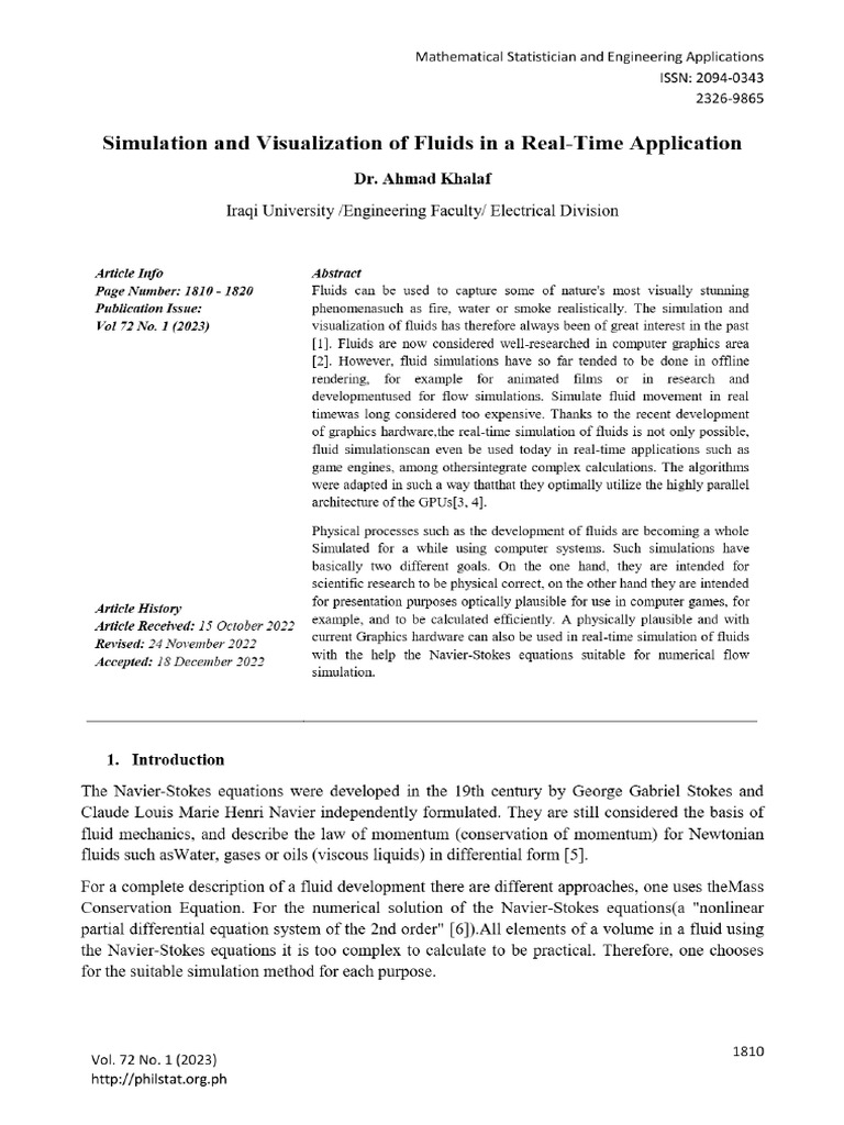 View of Simulation and Visualization of Fluids in A Real-Time ...