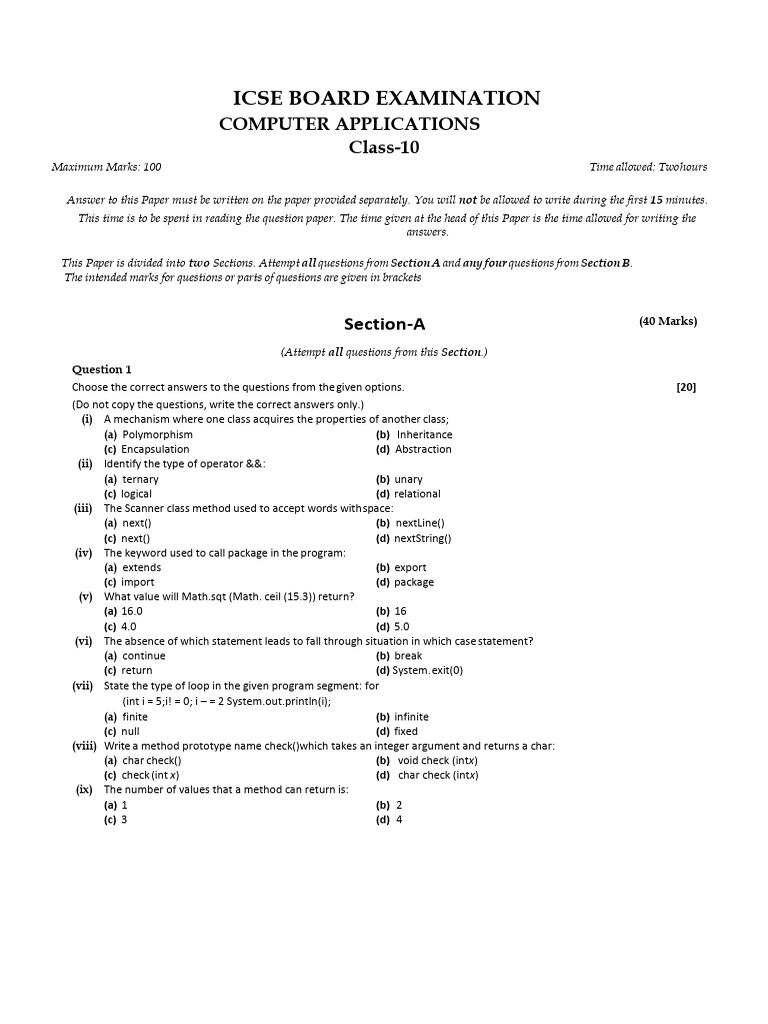 ICSE 10th Board Exam | PDF | Software Engineering | Programming Paradigms