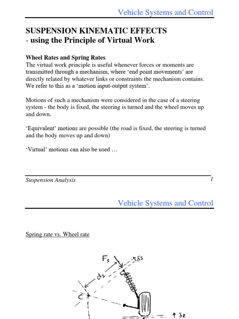 Slides 2.5 Jacking and Anti-Pitch | PDF | Force | Mechanical Engineering