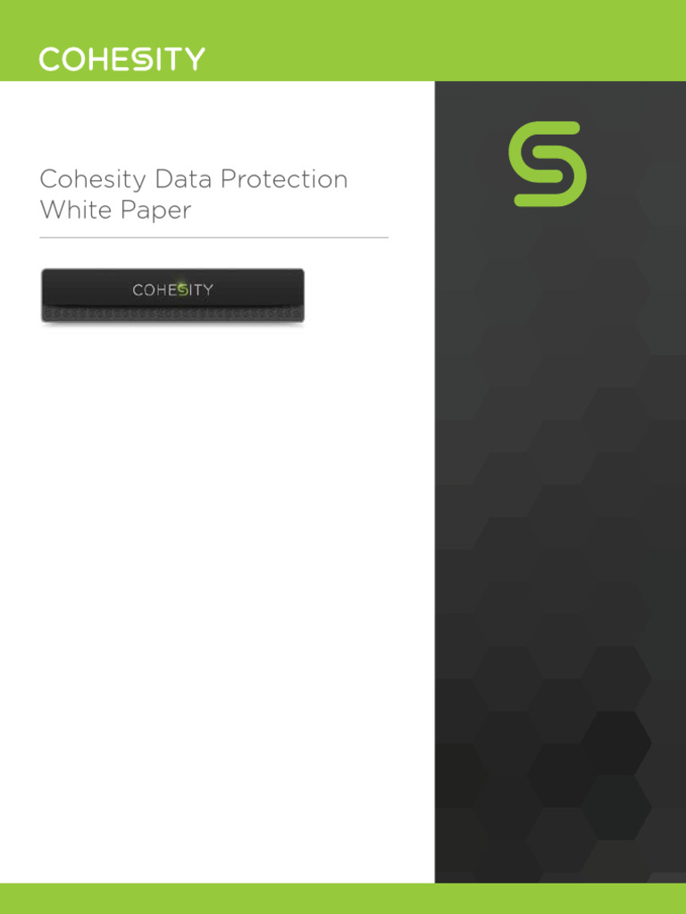 Cohesity Data Protection White Paper | PDF | Backup | Cloud Computing