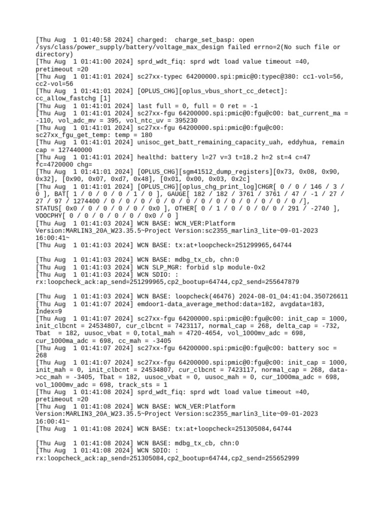 Standby Kernel Log 2024 0801 023206 | PDF | Operating System Technology | Process (Computing)