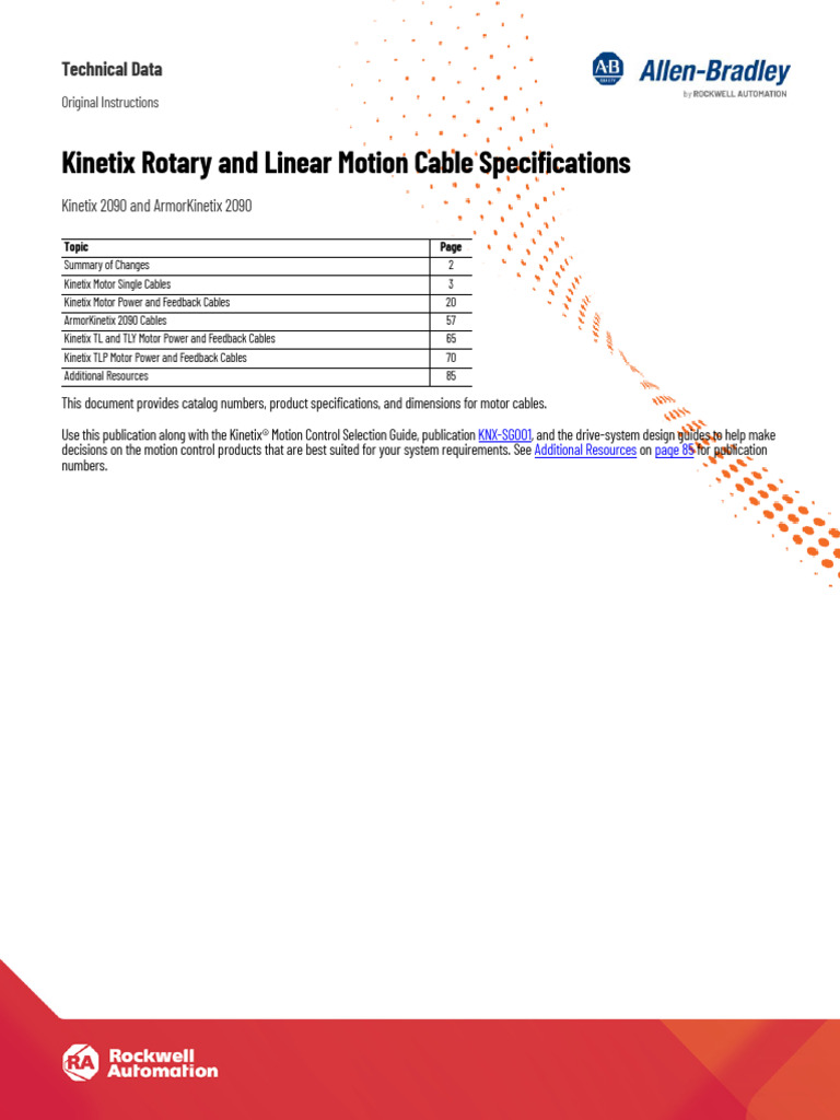 MotorCables Kinetix | PDF | Electrical Connector | Servomechanism