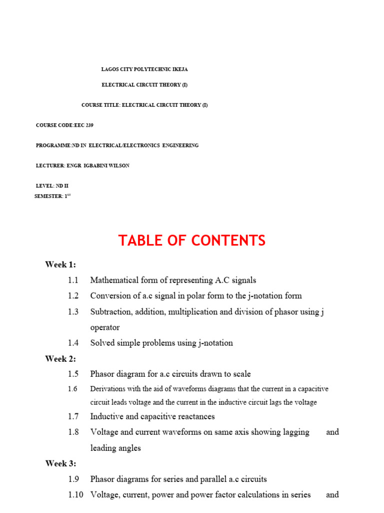 Eec 239 | PDF | Electrical Network | Electrical Impedance