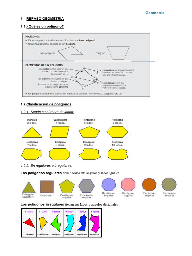 5d10e60b4ca9d2FRepaso Geometr A | PDF | Triángulo | Geometría euclidiana