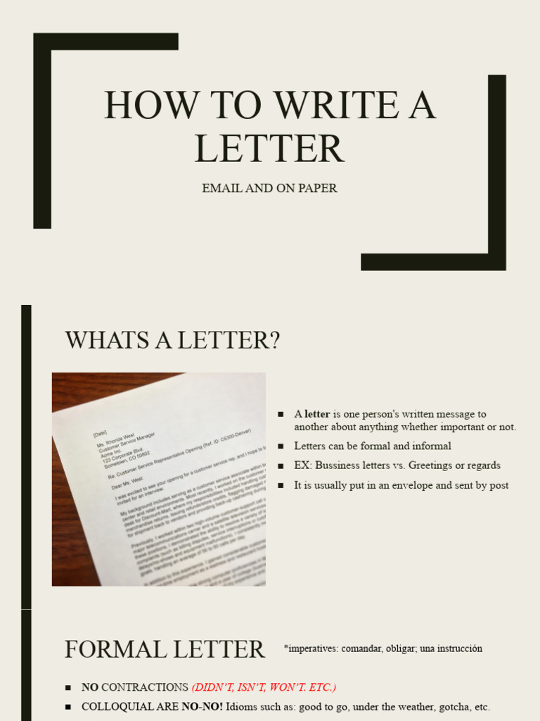 Letter Writing Guide: Formal & Informal | PDF | Languages | Foreign ...