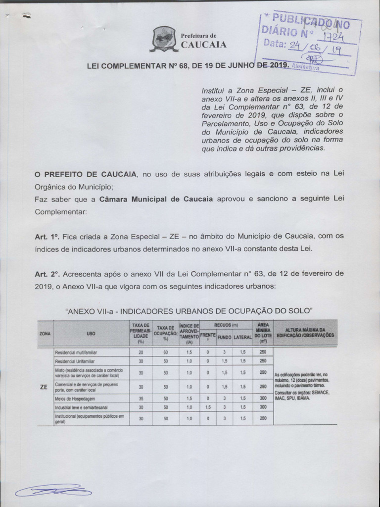 Lei - Comp - 68 Zonas Especiais | PDF
