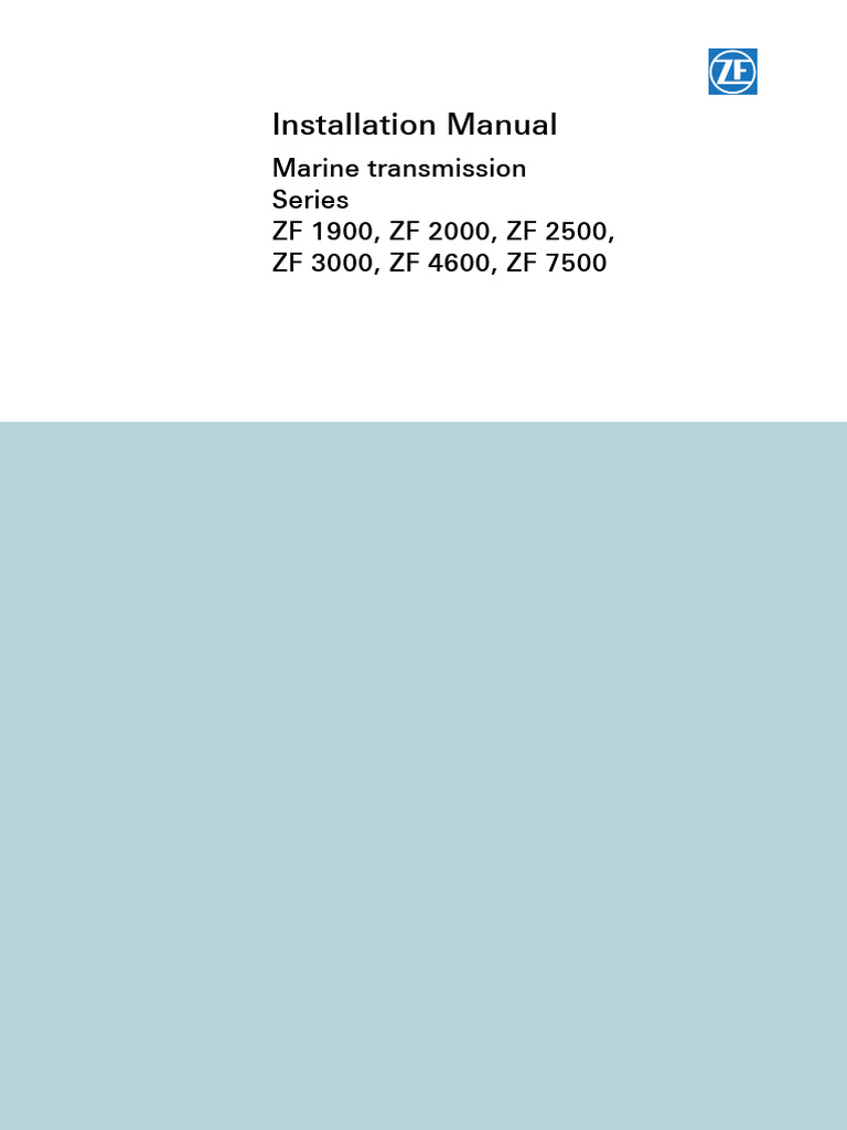 @2011-08 - 3000 - 765 - 101d - EN - Installation Manual ZF Series | PDF ...