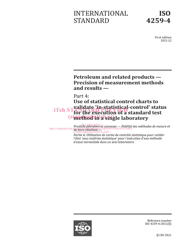 ISO-4259!4!2021 Precision of Measurement Methods and Results | PDF