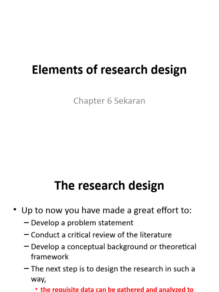 Elements of Research Design | PDF | Consumption (Economics) | Causality