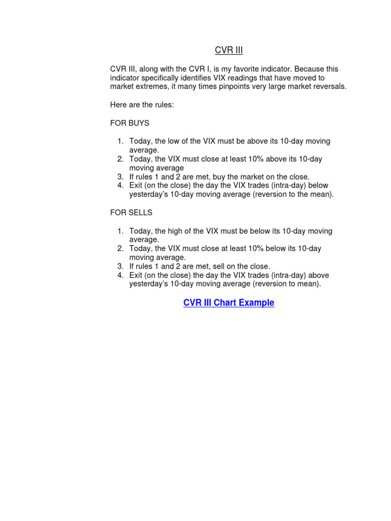 CVR III Chart Example | PDF | Finance & Money Management