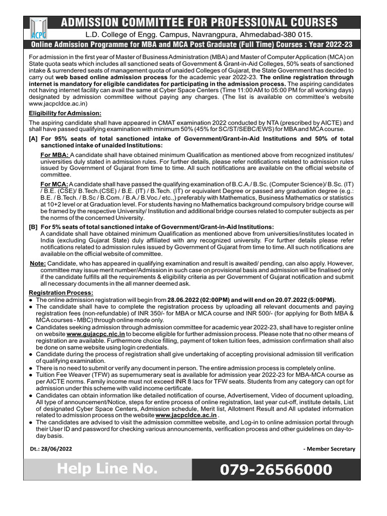 MCA - MBA Advertisement-For-Mba-Mca-Admissions-2022-23 ...