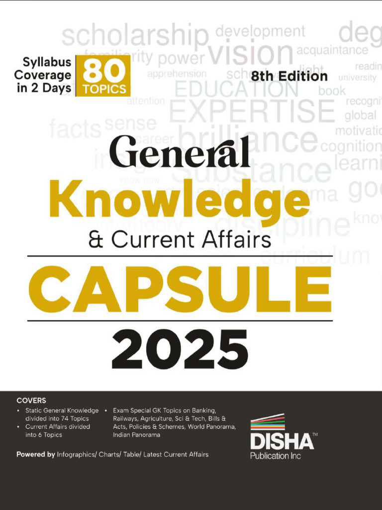 Demo 20 Disha General Knowledge Current Affairs Capsule 2025 8th Edition | PDF | Ashoka | Vedas