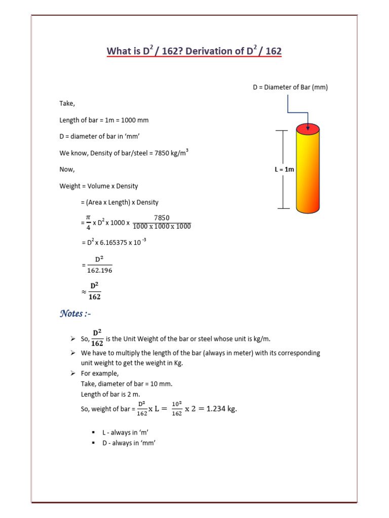 Steel Weight Calculation | PDF