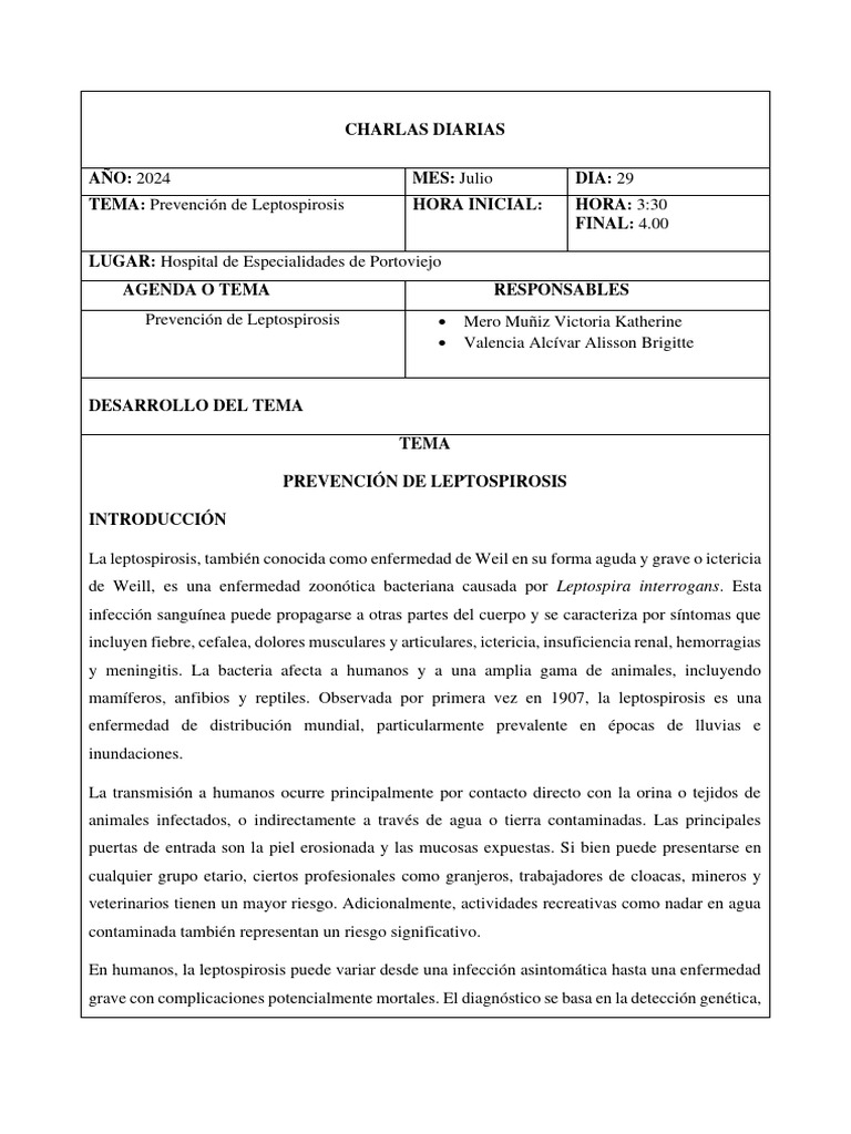 Informe de la charla | PDF | Enfermedades y trastornos | Medicina CLINICA